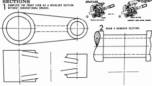 Solved 1. Complete the front view as a revolved section | Chegg.com