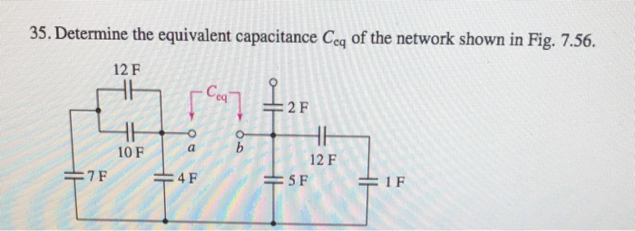 Solved 35. Determine the equivalent capacitance Ceq of the | Chegg.com