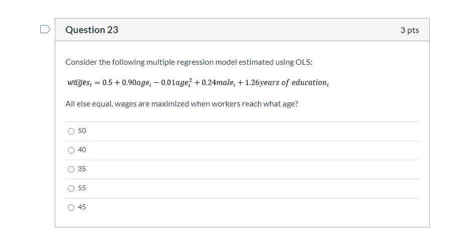 Solved Consider the following multiple regression model | Chegg.com