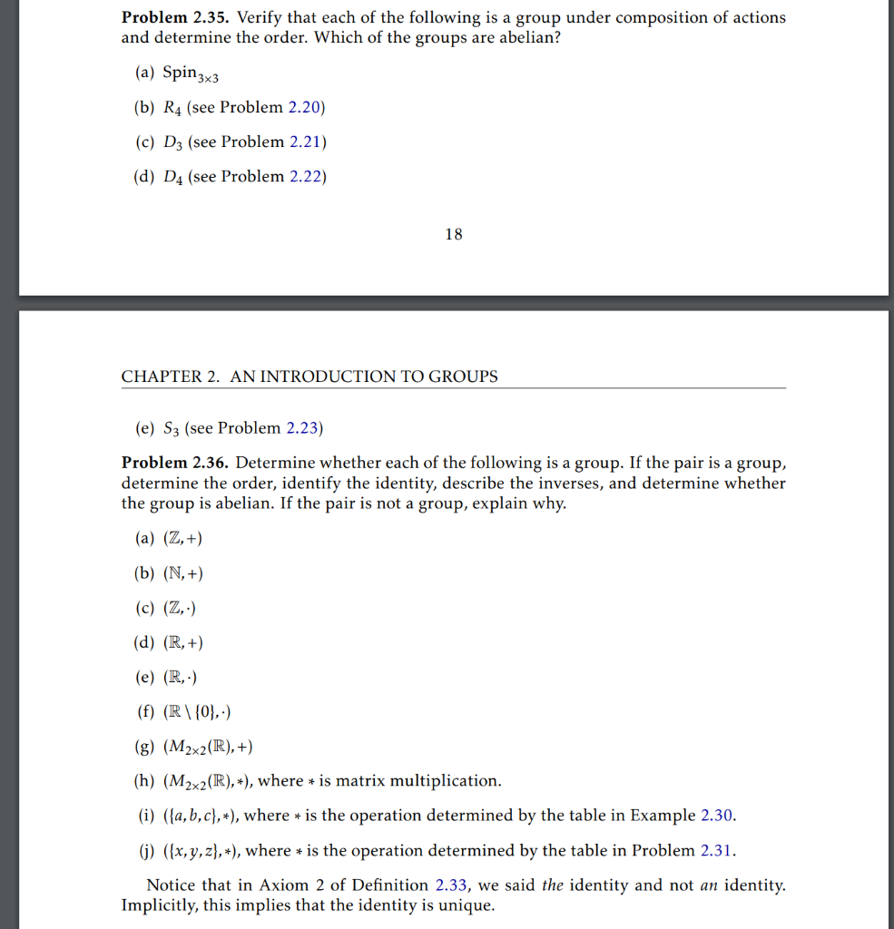 Solved Problem 2.35. Verify that each of the following is a | Chegg.com