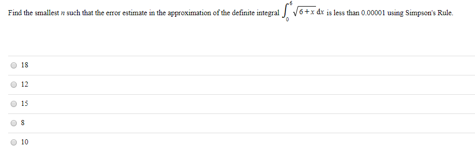 Solved Find The Smallest N Such That The Error Estimate In 