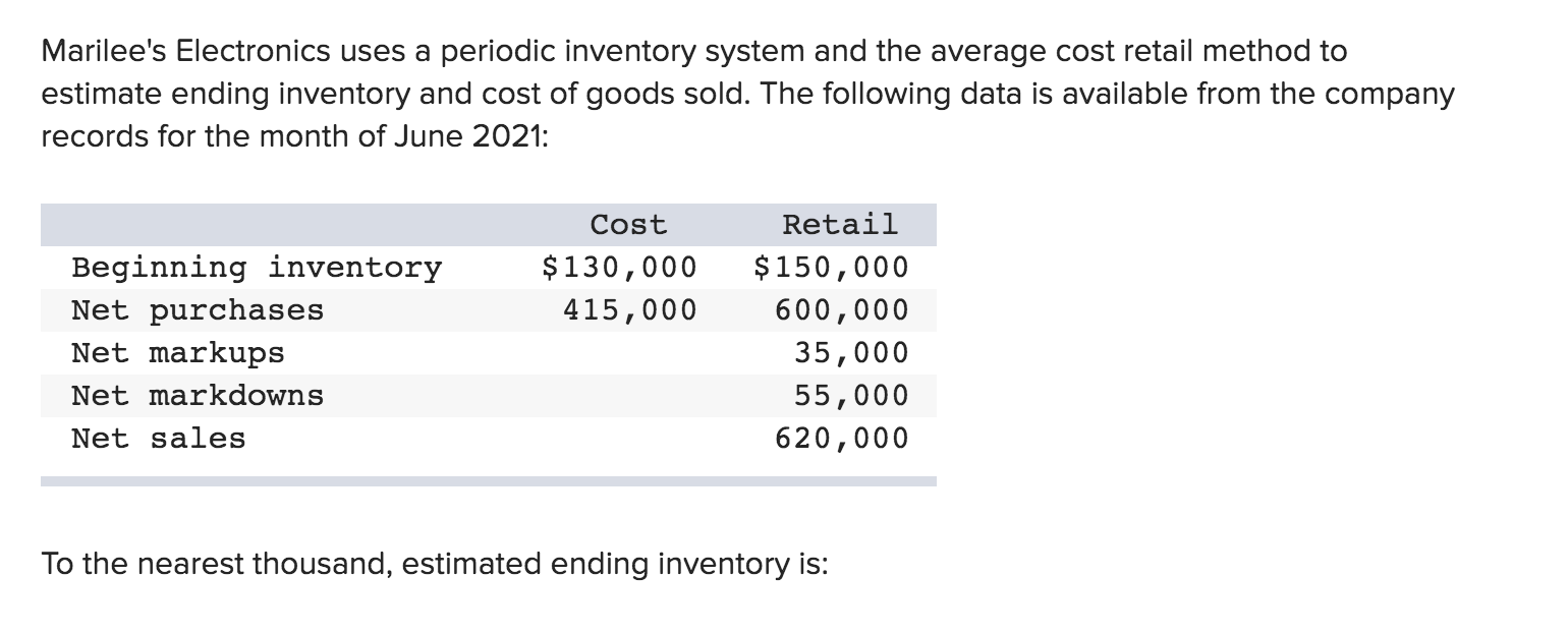 Solved Clarabell Inc. uses the conventional retail method to | Chegg.com