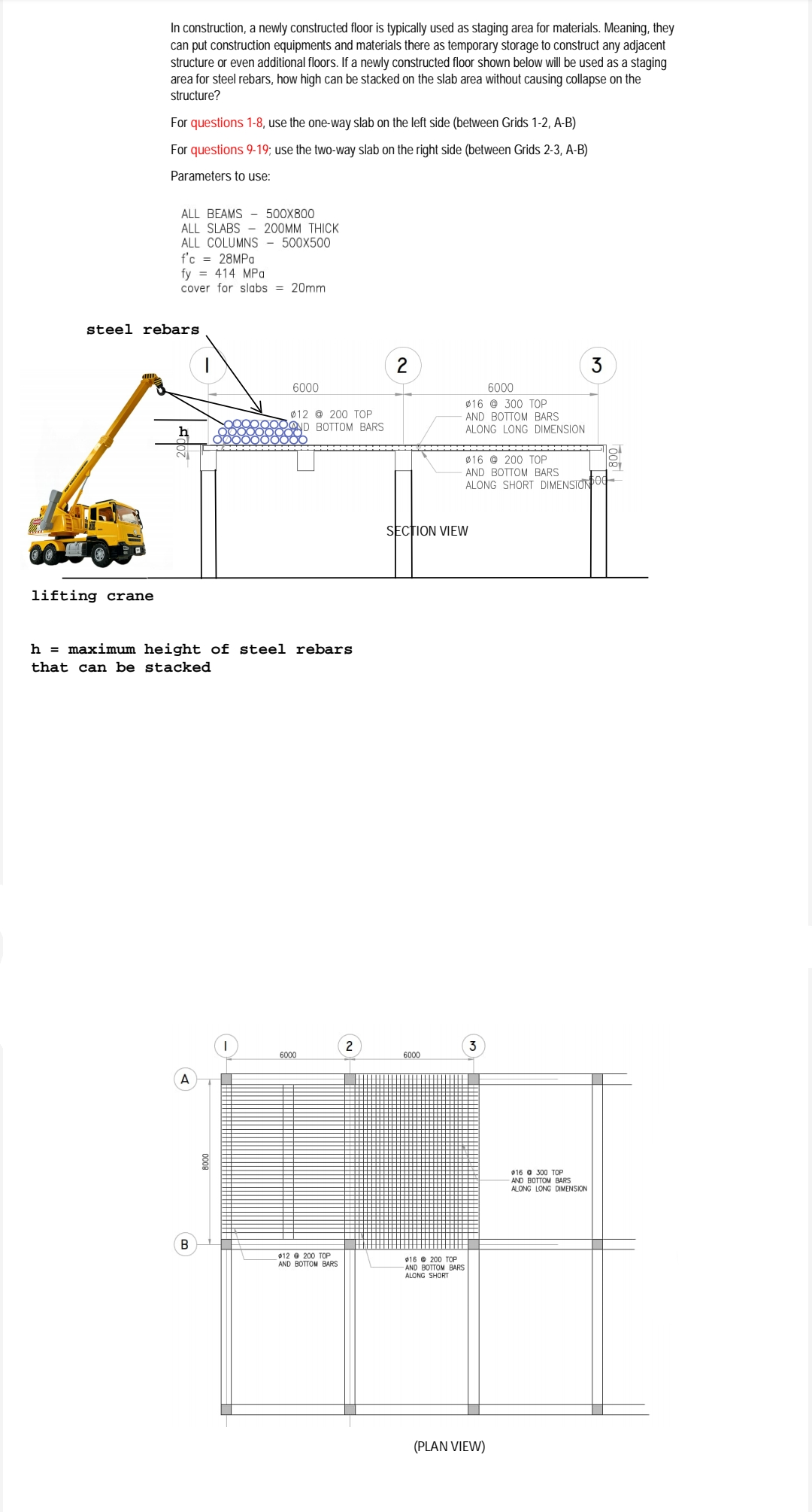 Solved In construction, a newly constructed floor is | Chegg.com