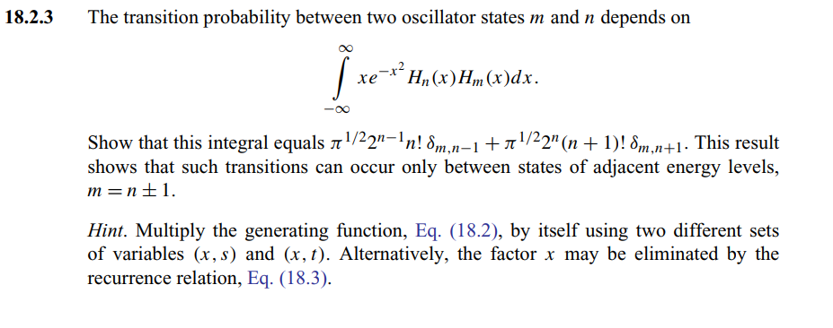 Solved 18.2.3 The transition probability between two | Chegg.com