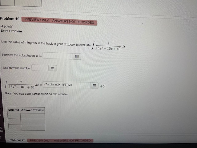 Solved Problem 19. PREVIEW ONLY - ANSWERS NOT RECORDED (4 | Chegg.com