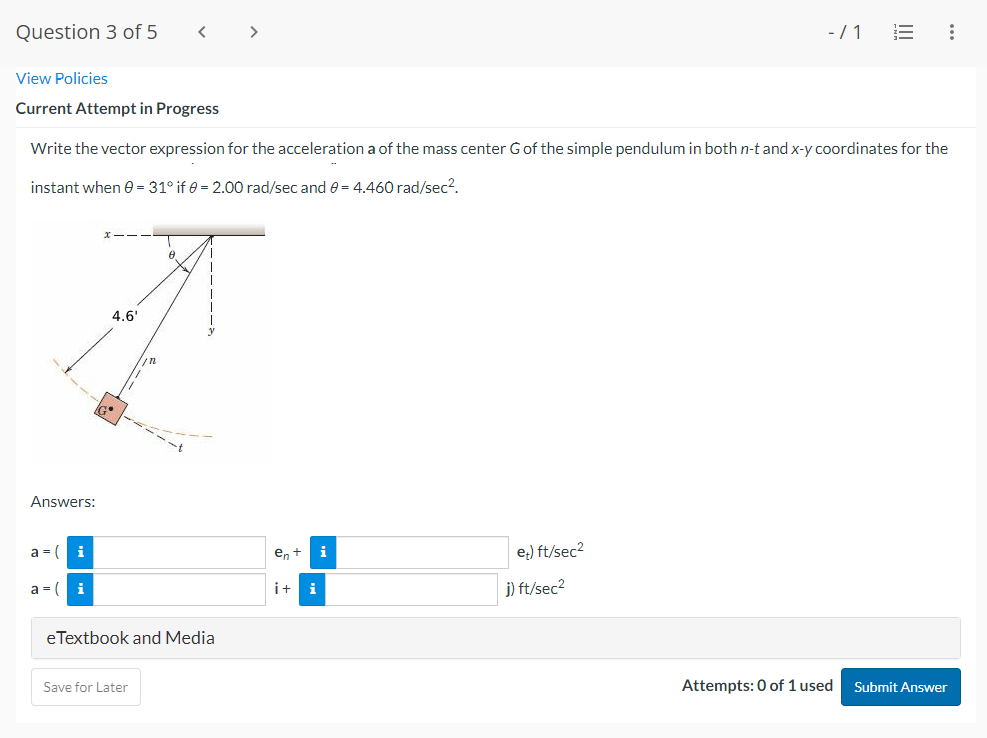 Solved Write the vector expression for the acceleration a of | Chegg.com