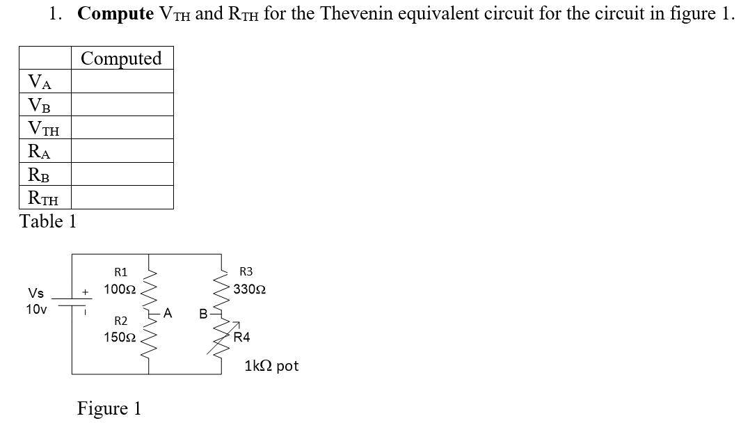 Solved Compute Vth and Rth for the Thevenin equivalent | Chegg.com