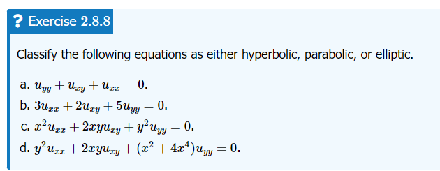 Solved Classify the following equations as either | Chegg.com