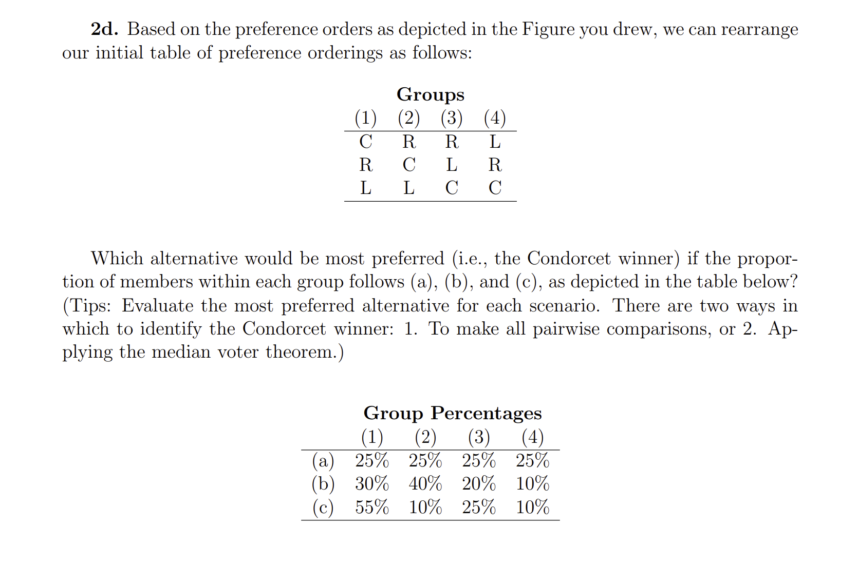 Solved 2d. ﻿Based on the preference orders as depicted in | Chegg.com