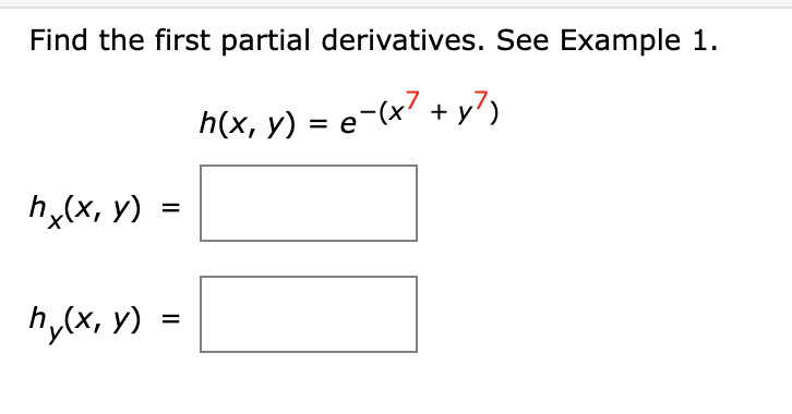 Solved Find the first partial derivatives. See Example 1. | Chegg.com