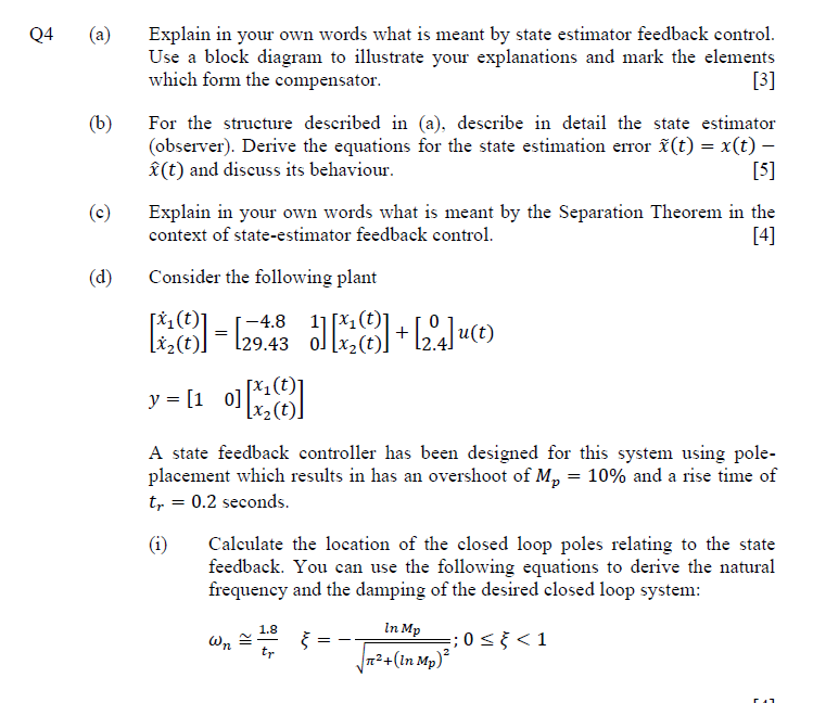 4 (a) Explain in your own words what is meant by | Chegg.com