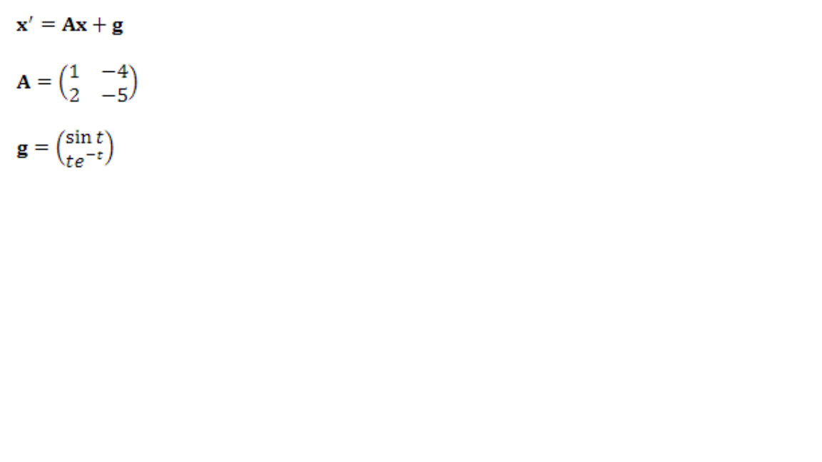 Solved Solve the following system of first-order linear | Chegg.com