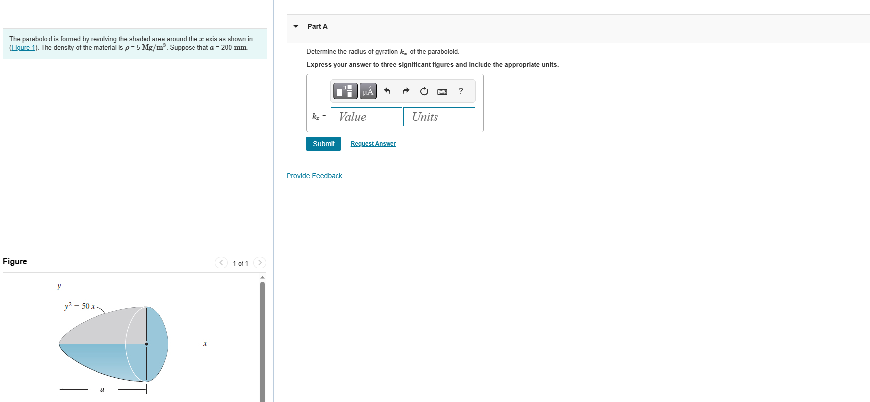 Solved The paraboloid is formed by revolving the shaded area | Chegg.com