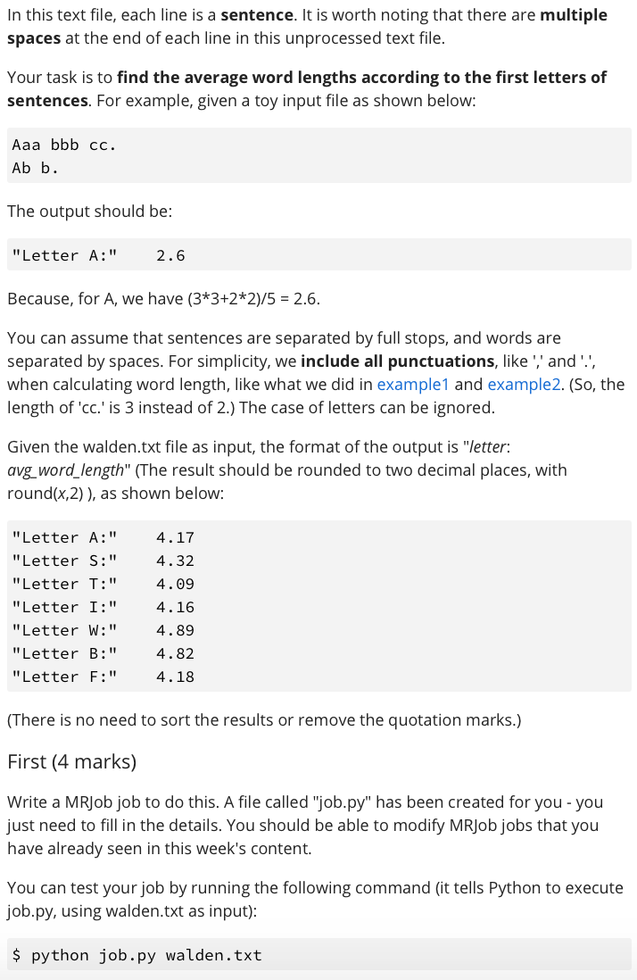 Solved In this text file, each line is a sentence. It is | Chegg.com
