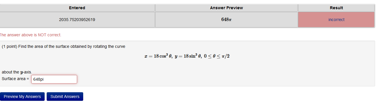 Solved Entered Answer Preview Result 2035.75203952619 6487 | Chegg.com