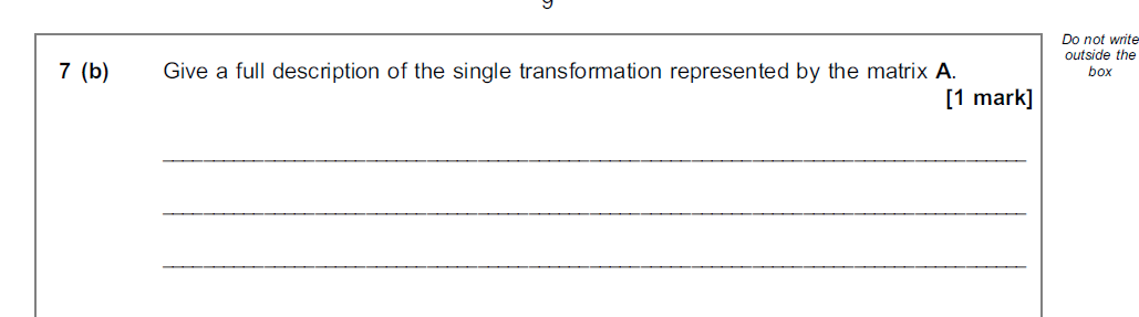 Solved Do not write outside the box 7 Three non-singular | Chegg.com