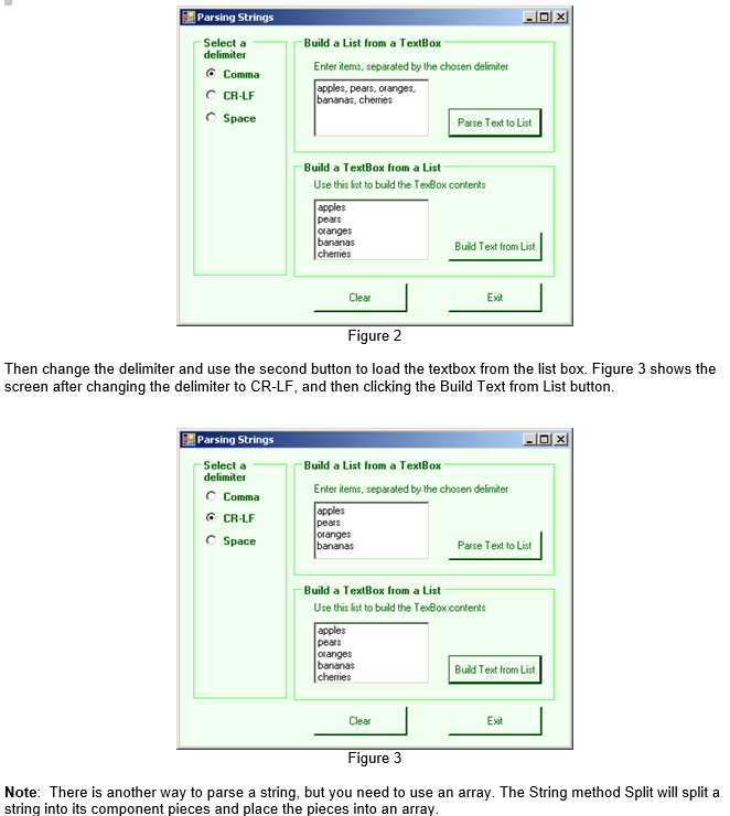 Solved Parsing Strings Select a delimiter Build a List from | Chegg.com