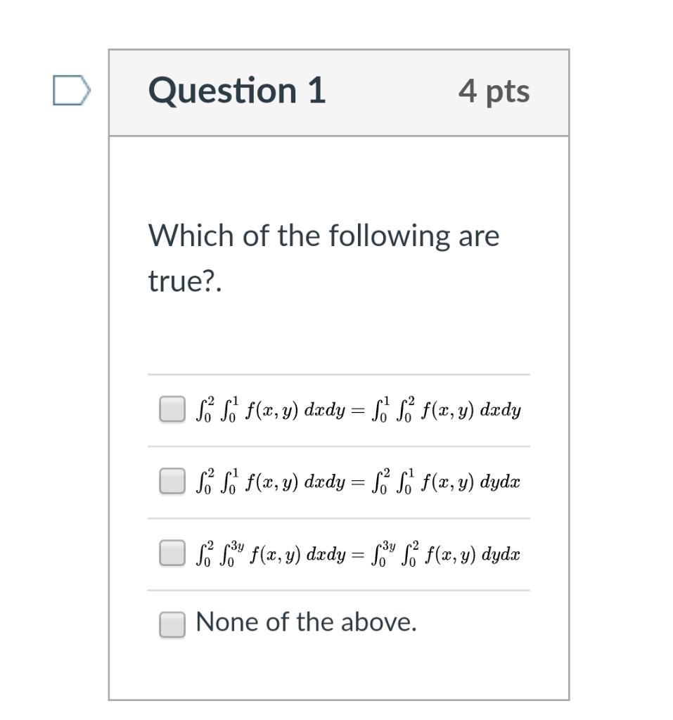 Solved Question 1 4 pts Which of the following are true?. So | Chegg.com