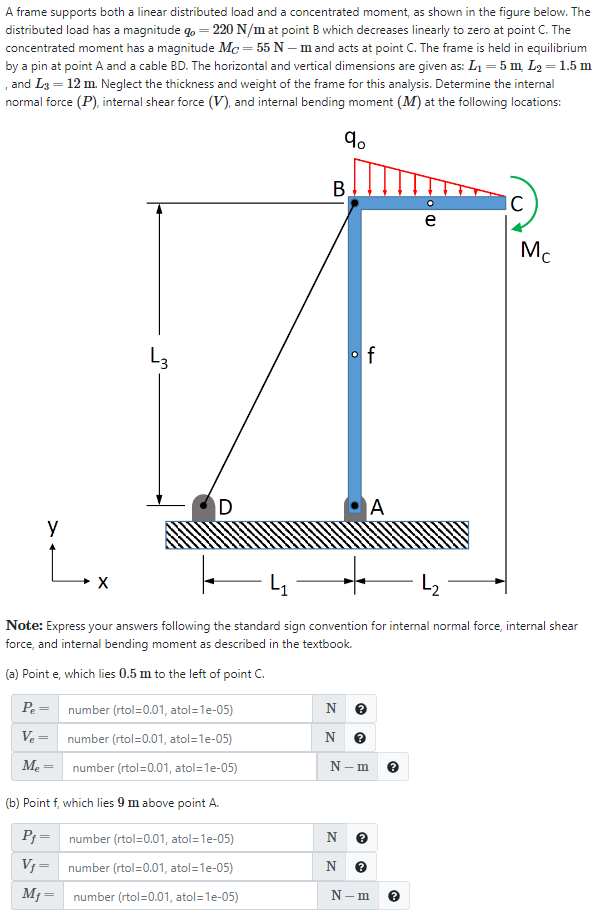 Solved Point e, ﻿which lies ﻿to ﻿the left of ﻿point C.(b) | Chegg.com