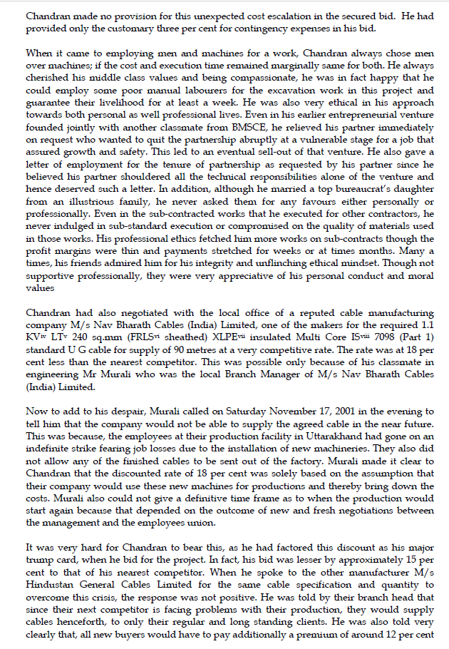 Solved The Cable Contract Chandran was confused as the | Chegg.com