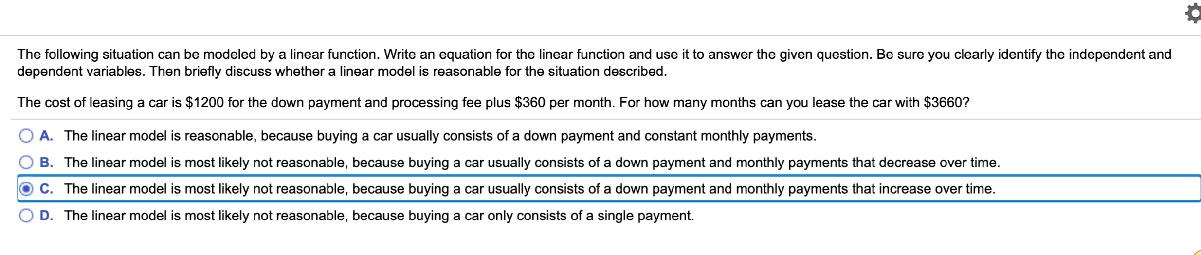 Solved The following situation can be modeled by a linear | Chegg.com