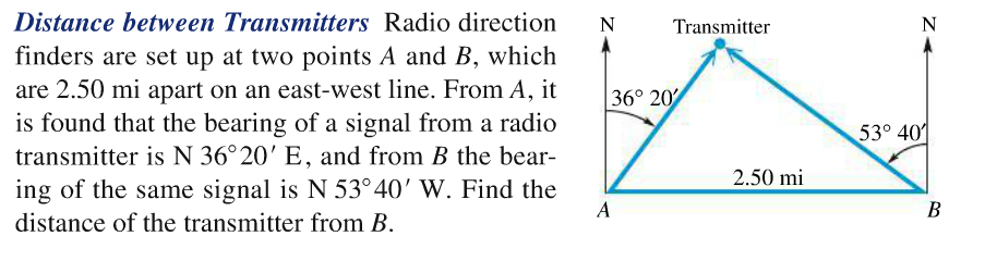Solved Distance between Transmitters Radio direction finders | Chegg.com