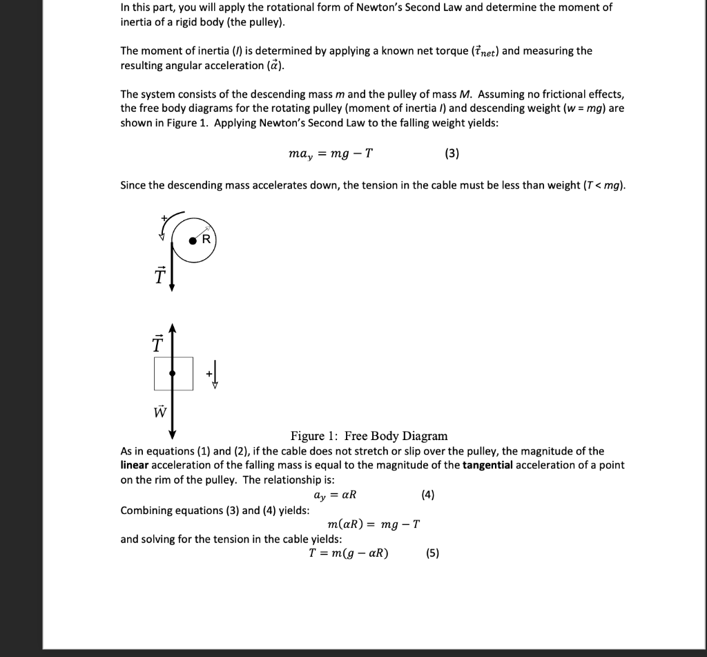 Solved In this part, you will apply the rotational form of | Chegg.com