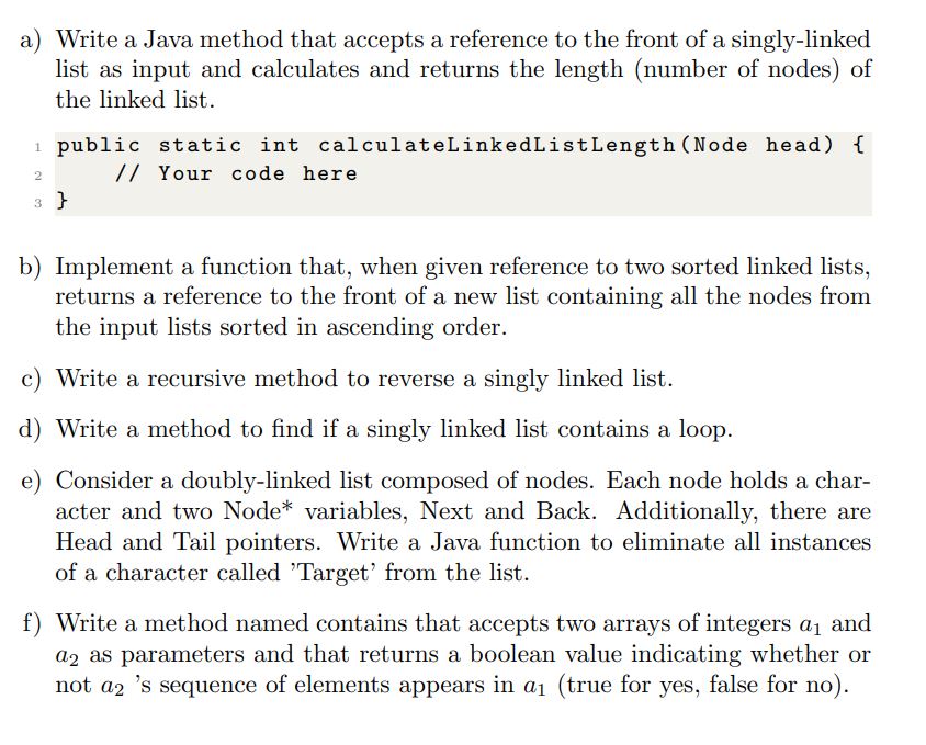 Solved list as input and calculates and returns the length | Chegg.com