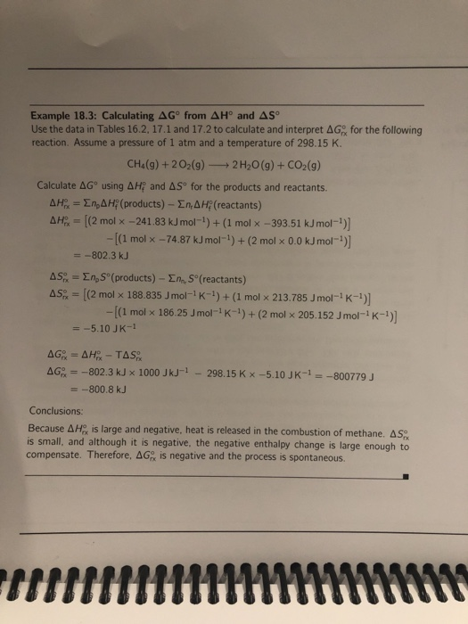 Solved calculate delta G using delta Hf and delta S for the | Chegg.com