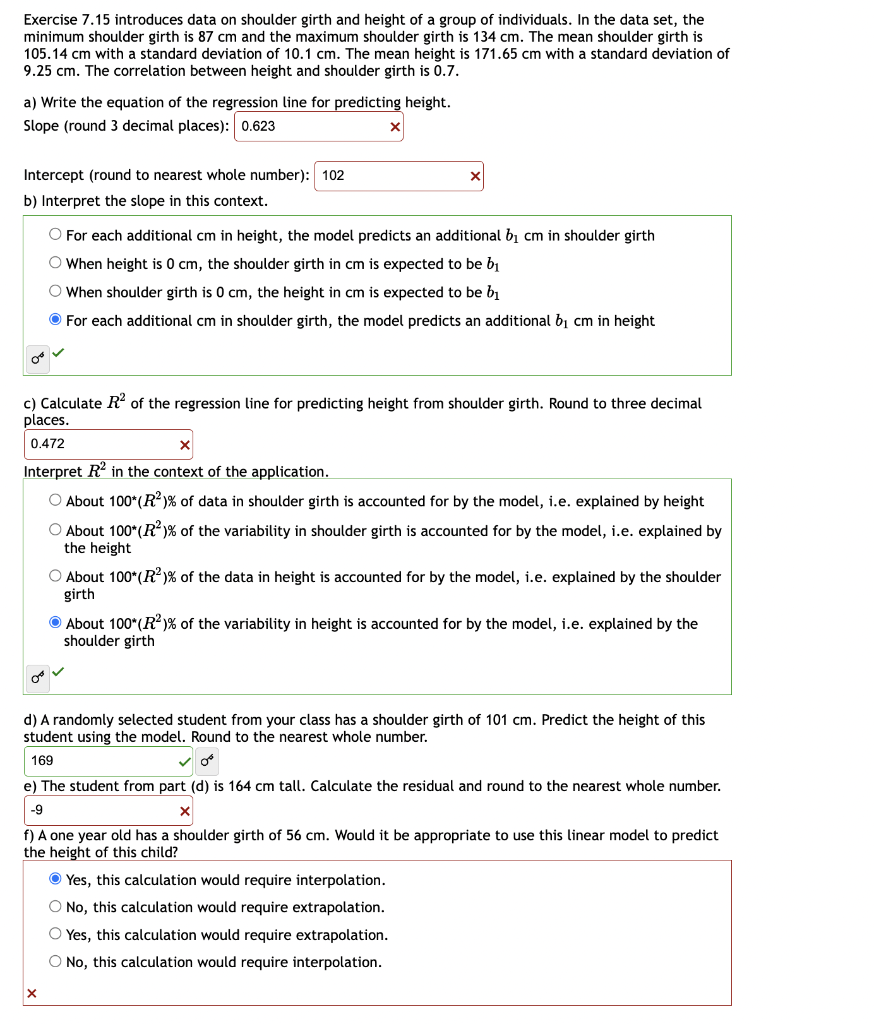 Solved Exercise 7.15 introduces data on shoulder girth and | Chegg.com