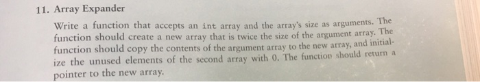 Solved Write A Function That Accepts An Int Array And The