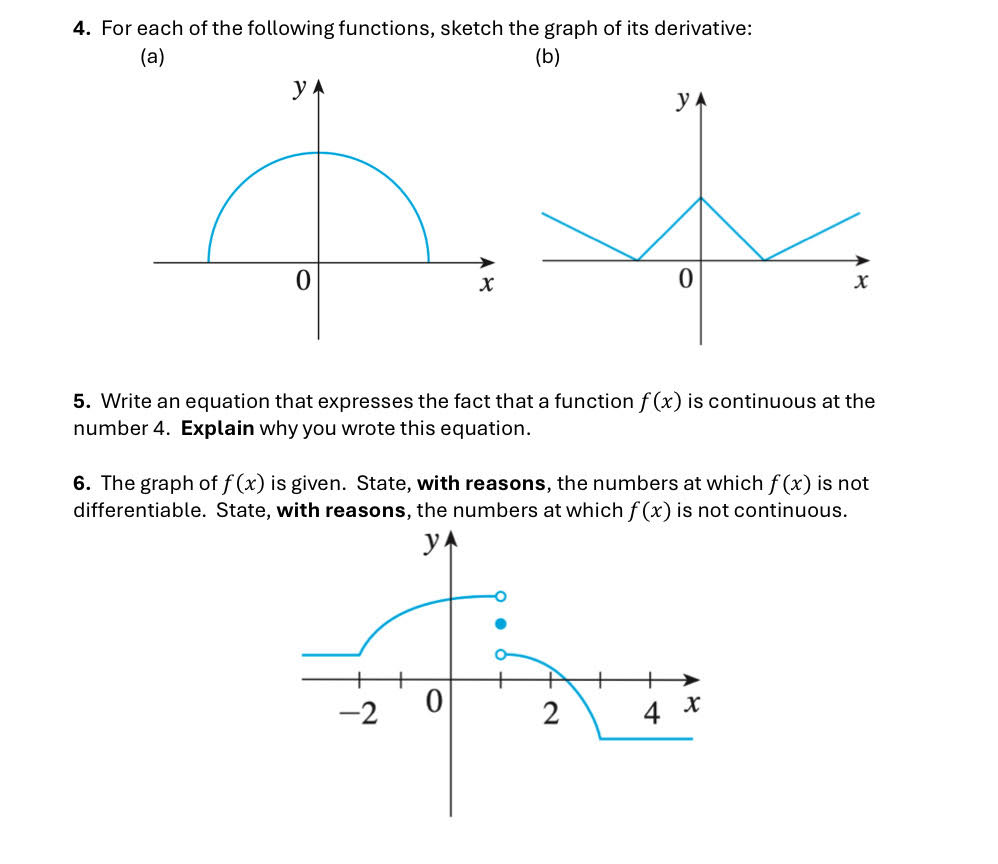 Solved For each of the following functions, sketch the graph | Chegg.com