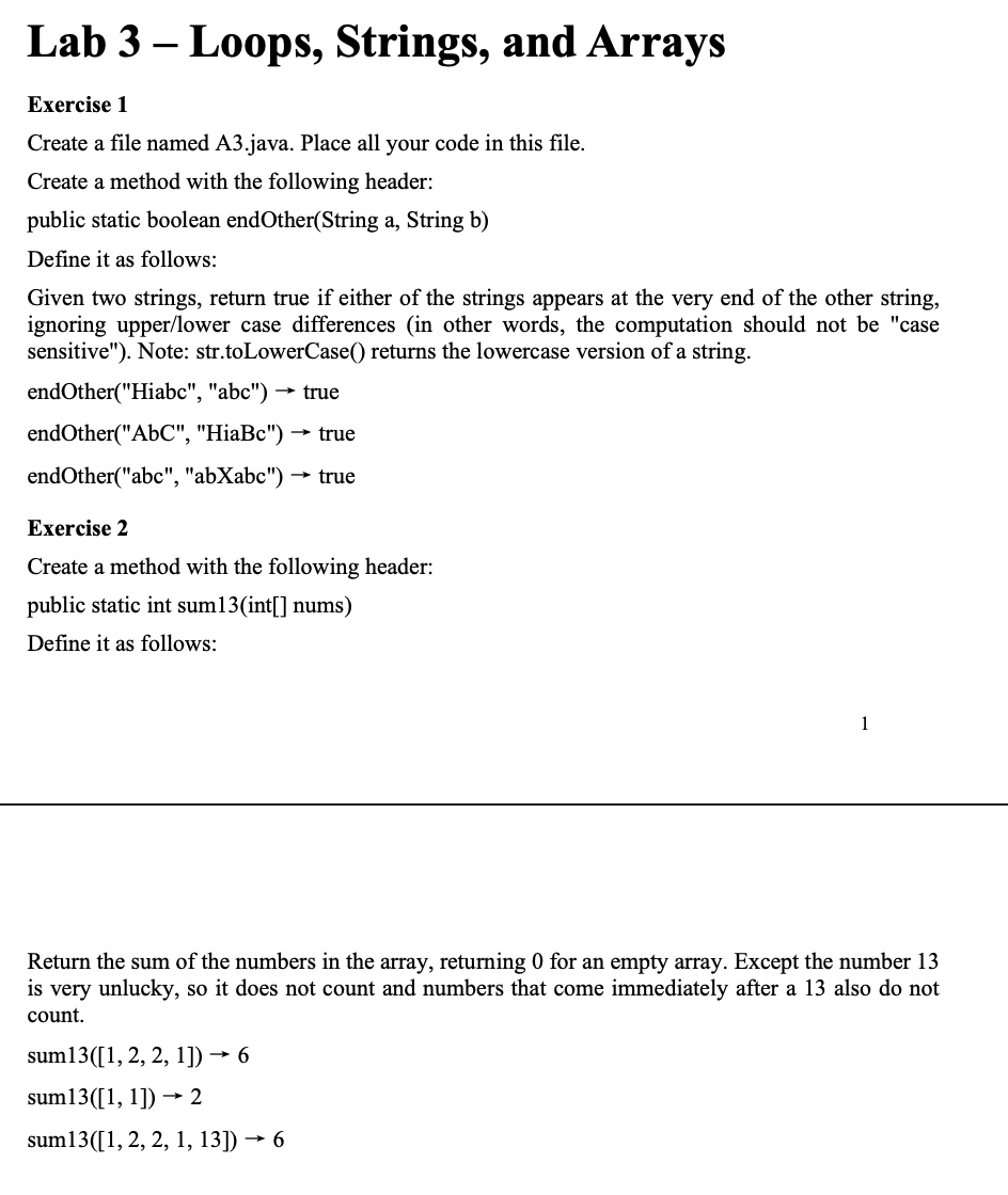 Solved Lab 3 Loops Strings And Arrays Exercise 1 Create 