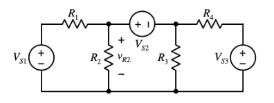 Solved Using Superposition Method, Find VR2 R1 = 100 Ω R2 = | Chegg.com