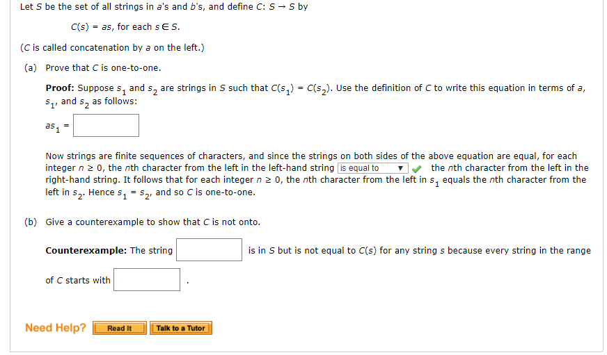 Solved Let S Be The Set Of All Strings In As And Bs And