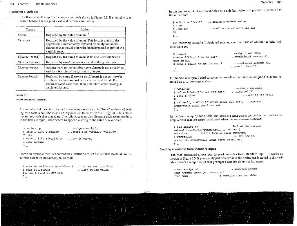 Solved Bourne Shell Script Write A Script That