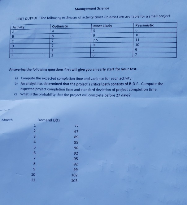 Solved please show working in excel and explanation if | Chegg.com