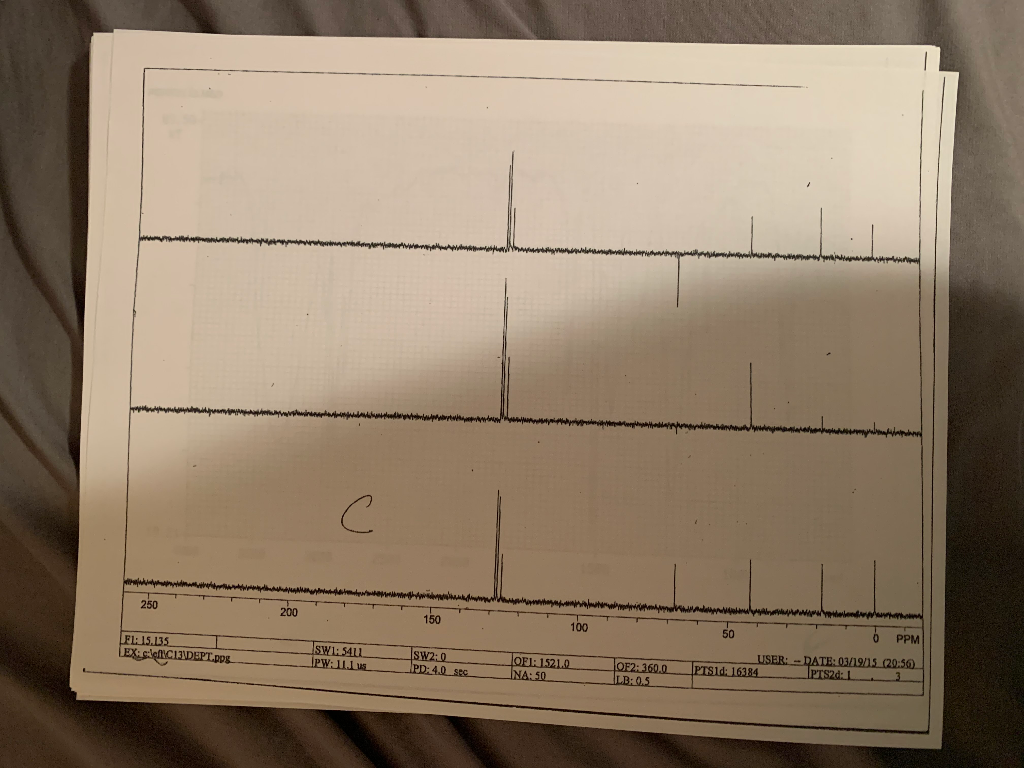 Find the proton NMR, C13 NMR, DEPT NMR, and IR for 4 | Chegg.com