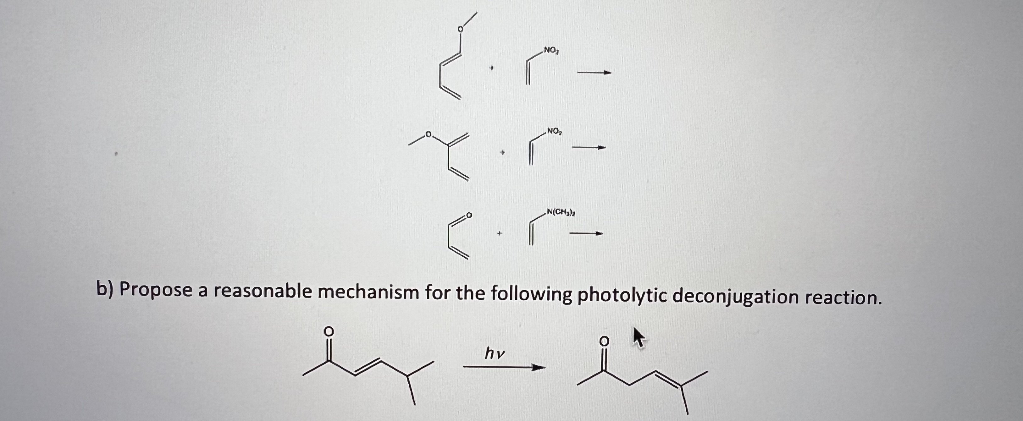 Solved b) ﻿Propose a reasonable mechanism for the following | Chegg.com
