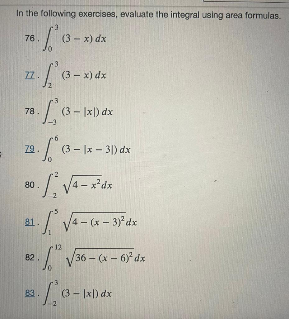 Solved In the following exercises, evaluate the integral | Chegg.com