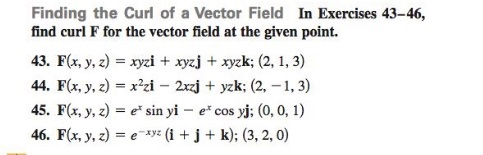 Solved Finding the Curl of a Vector Field In Exercises | Chegg.com