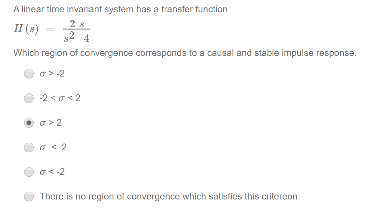 Solved A linear time invariant system has a transfer | Chegg.com