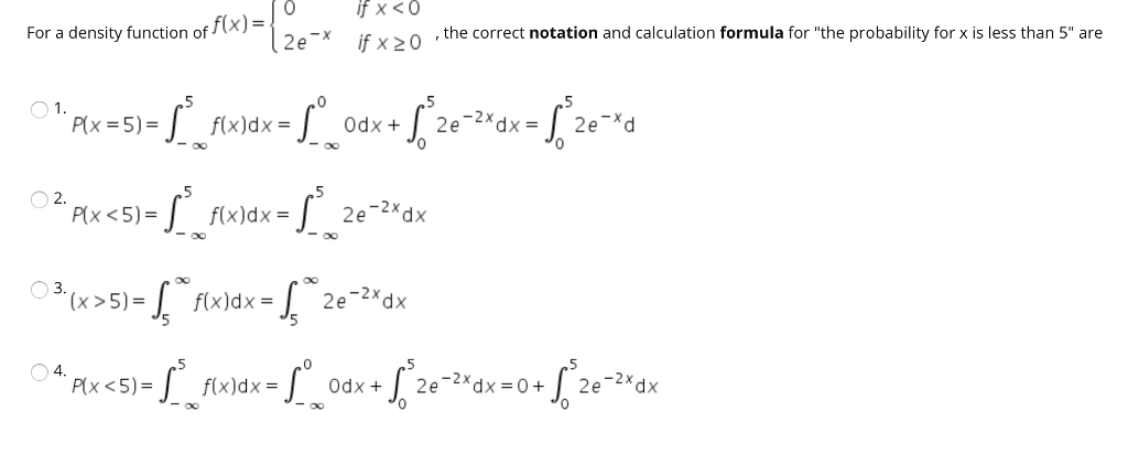 Solved fx)-x For a density function of the correct notation | Chegg.com