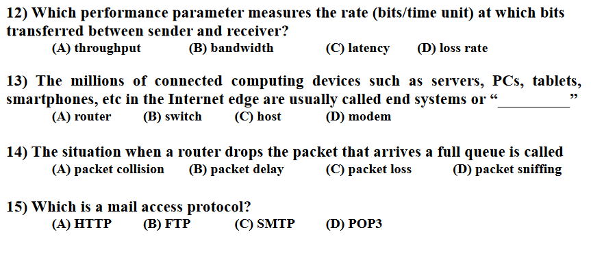Solved 12) Which performance parameter measures the rate | Chegg.com