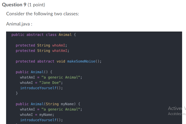 Solved Question 9 (1 point) Consider the following two | Chegg.com