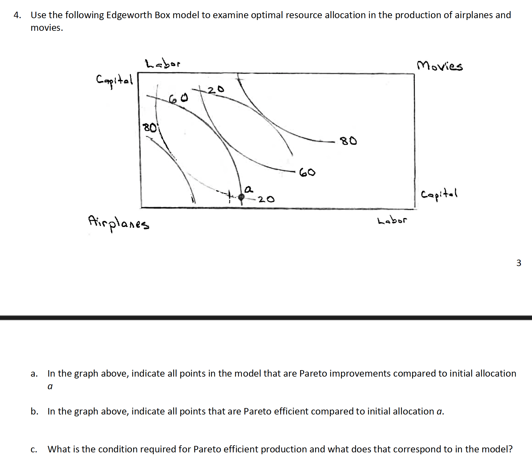 Solved 4. Use the following Edgeworth Box model to examine | Chegg.com