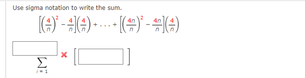Solved Use sigma notation to write the sum. | Chegg.com