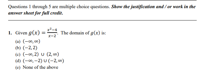 Solved Questions 1 through 5 are multiple choice questions. | Chegg.com
