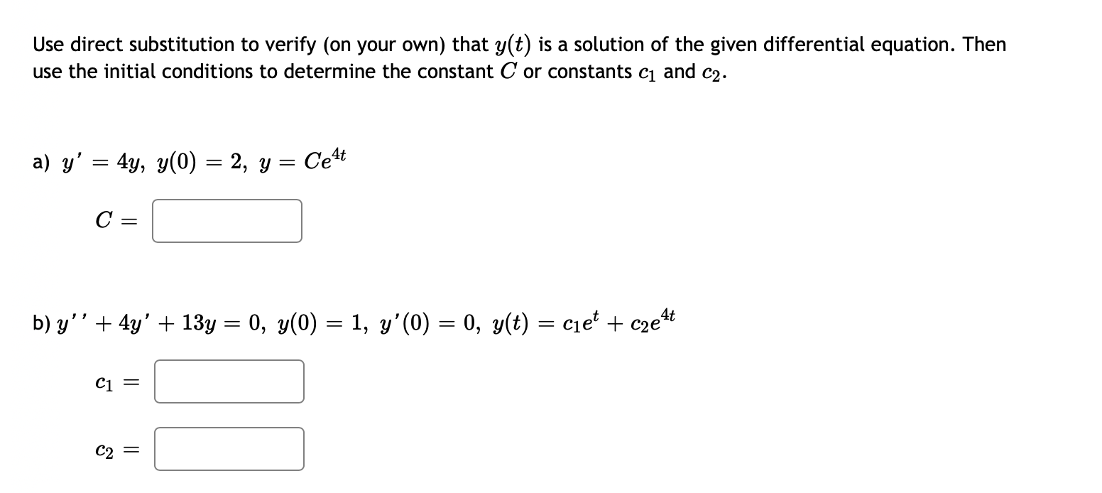 Solved Use direct substitution to verify (on your own) that | Chegg.com