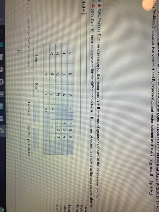 Solved Problem 2 Consider Twov A And B In Unit Vector